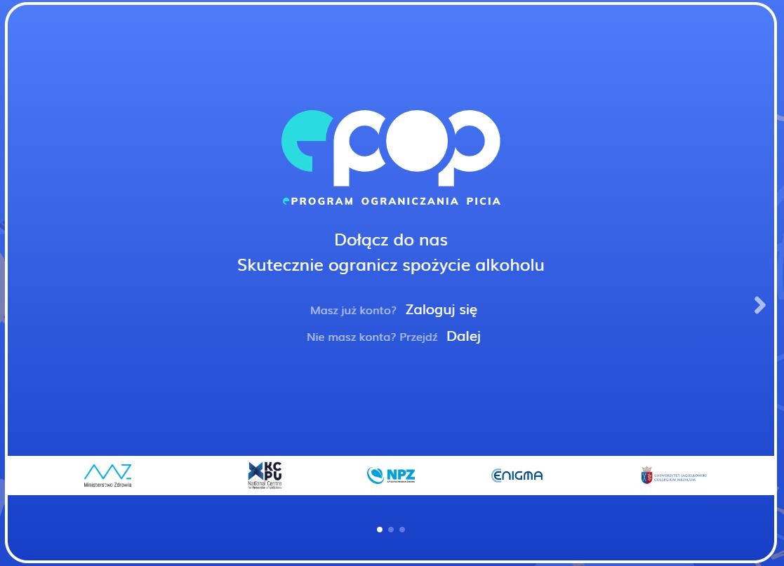 Aplikacja – E-POP – Program Ograniczania Picia